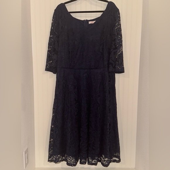 Dresses | Amazon Navy Lace Dress | Poshmark
